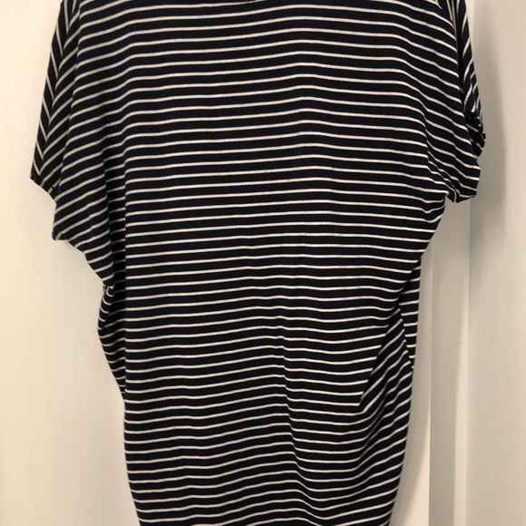 Express | Tops | Express Vneck Navy White Striped Tshirt | Poshmark